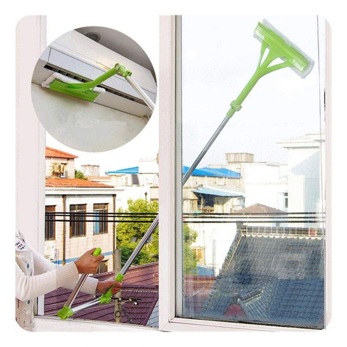 Window Cleaning Brush Mop 2 In 1 U Shape Retractable Foldable Handle ...