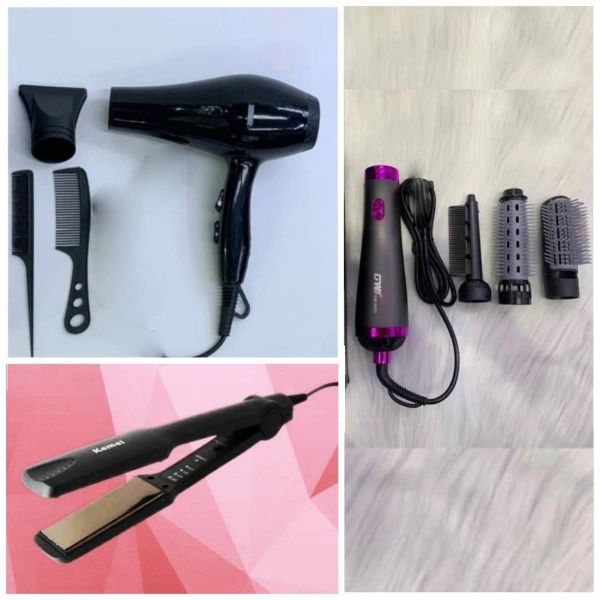3-In-1 Hair Styling Combo - Professional Hair Dryer + Kemei Hair ...